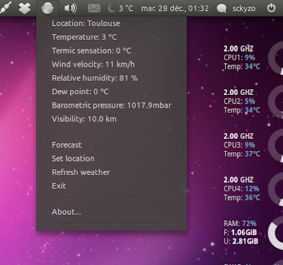 My Weather Indicator - Un nuovo applet per Ubuntu che ci informa sulle previsioni meteo! - Linux ...